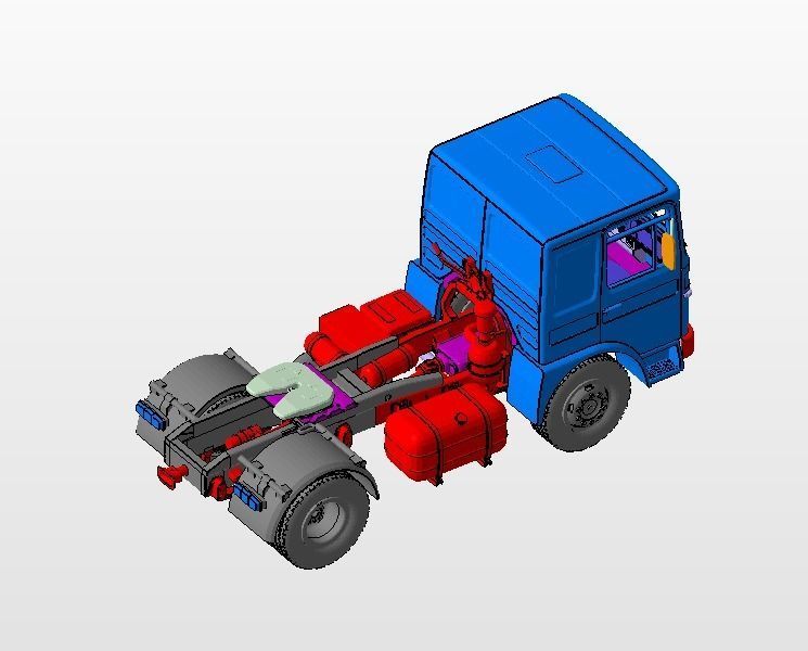Truck Roman Diesel 4x2 MAN F8 3D model 3D printable | CGTrader