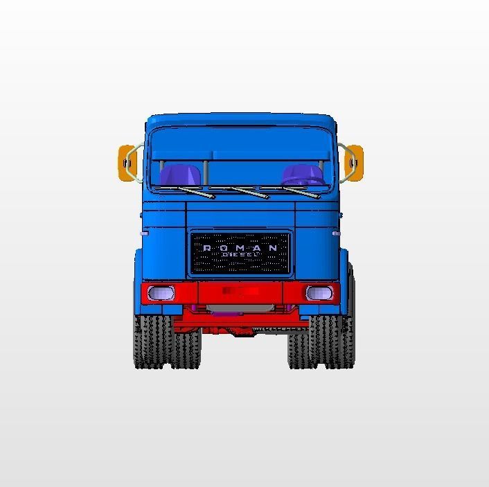 Truck Roman Diesel 4x2 MAN F8 3D model 3D printable | CGTrader