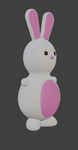 Cute Rabbit free VR / AR / low-poly 3D model | CGTrader