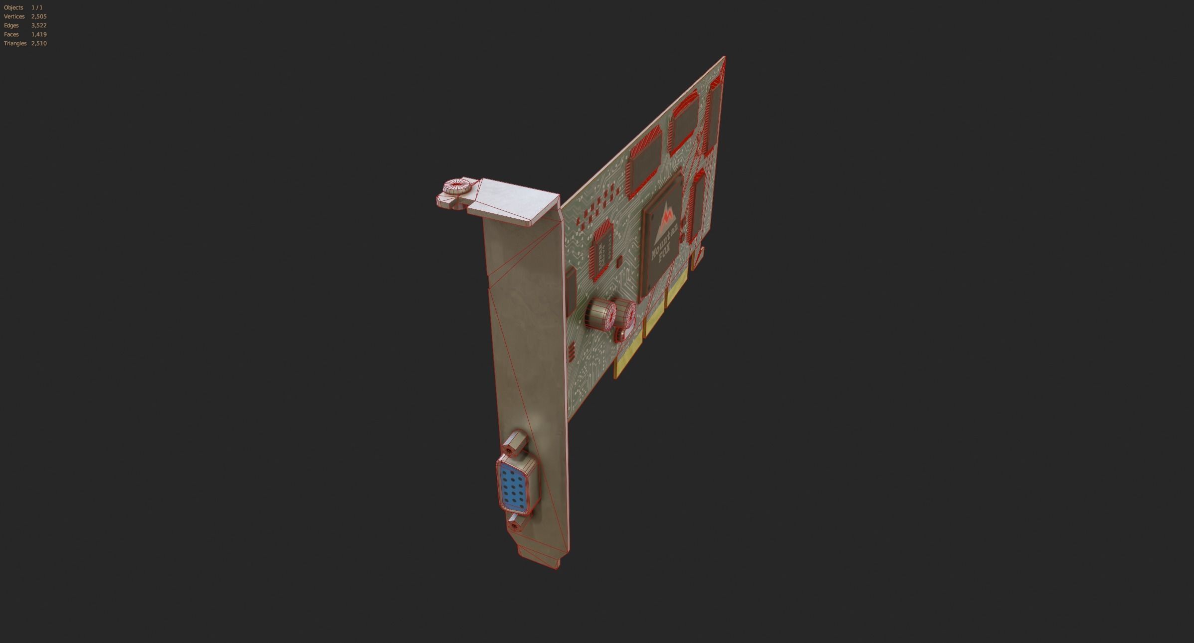 3D model Vga gpu agp video card game ready model with pbr texture VR ...