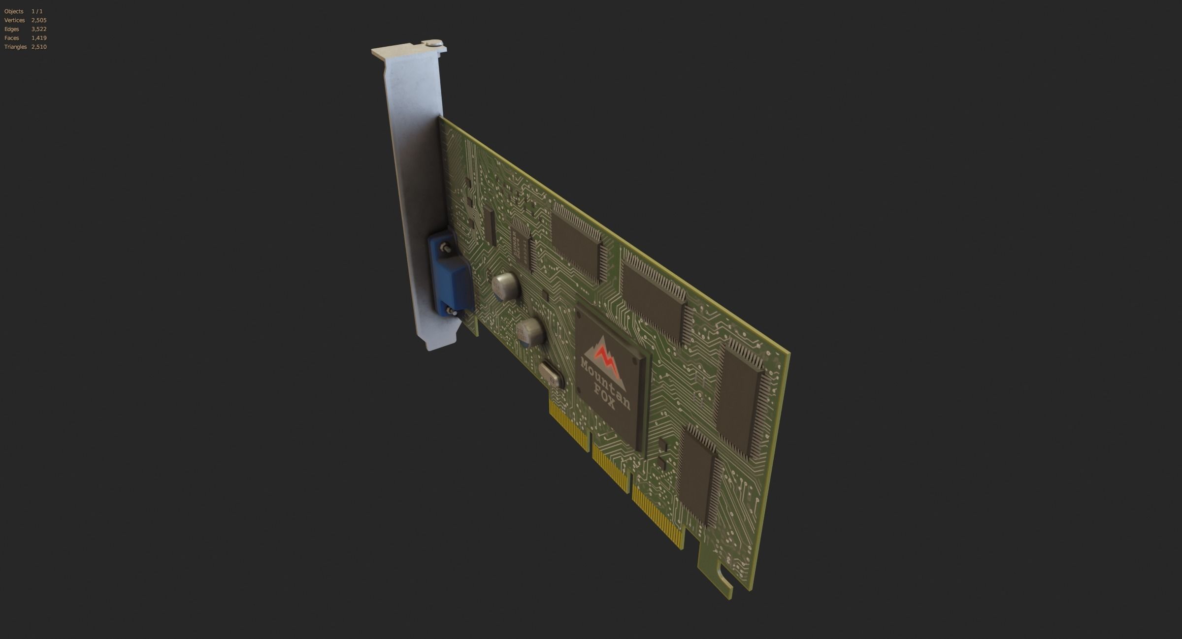 3D model Vga gpu agp video card game ready model with pbr texture VR ...