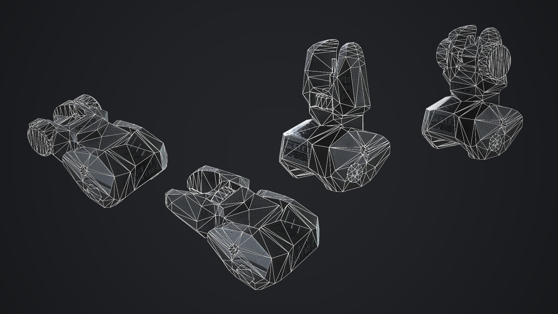 3D model FAB Defense Flip Rear Sight VR / AR / low-poly | CGTrader
