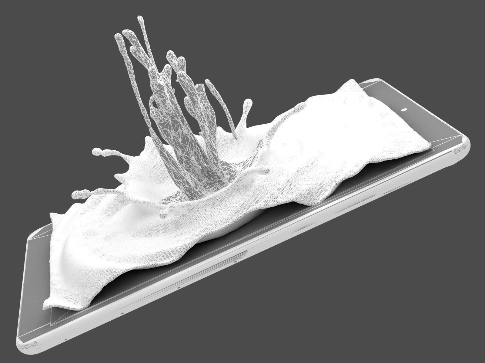 water splash water drop 3D model | CGTrader