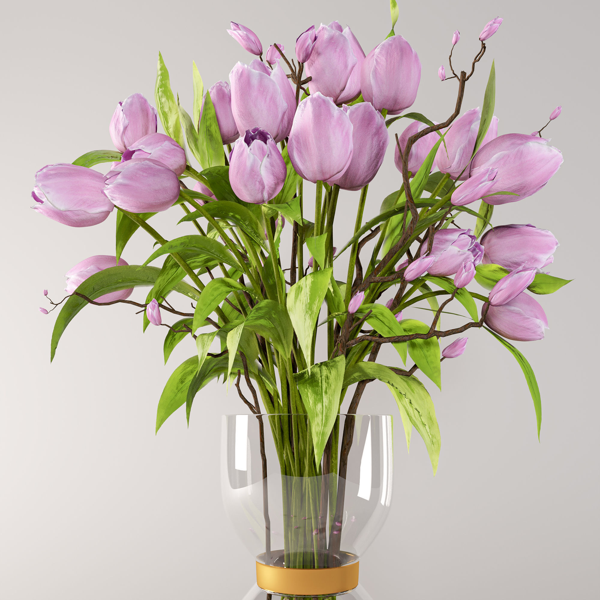 Flower Set 01 tulips 3D model | CGTrader