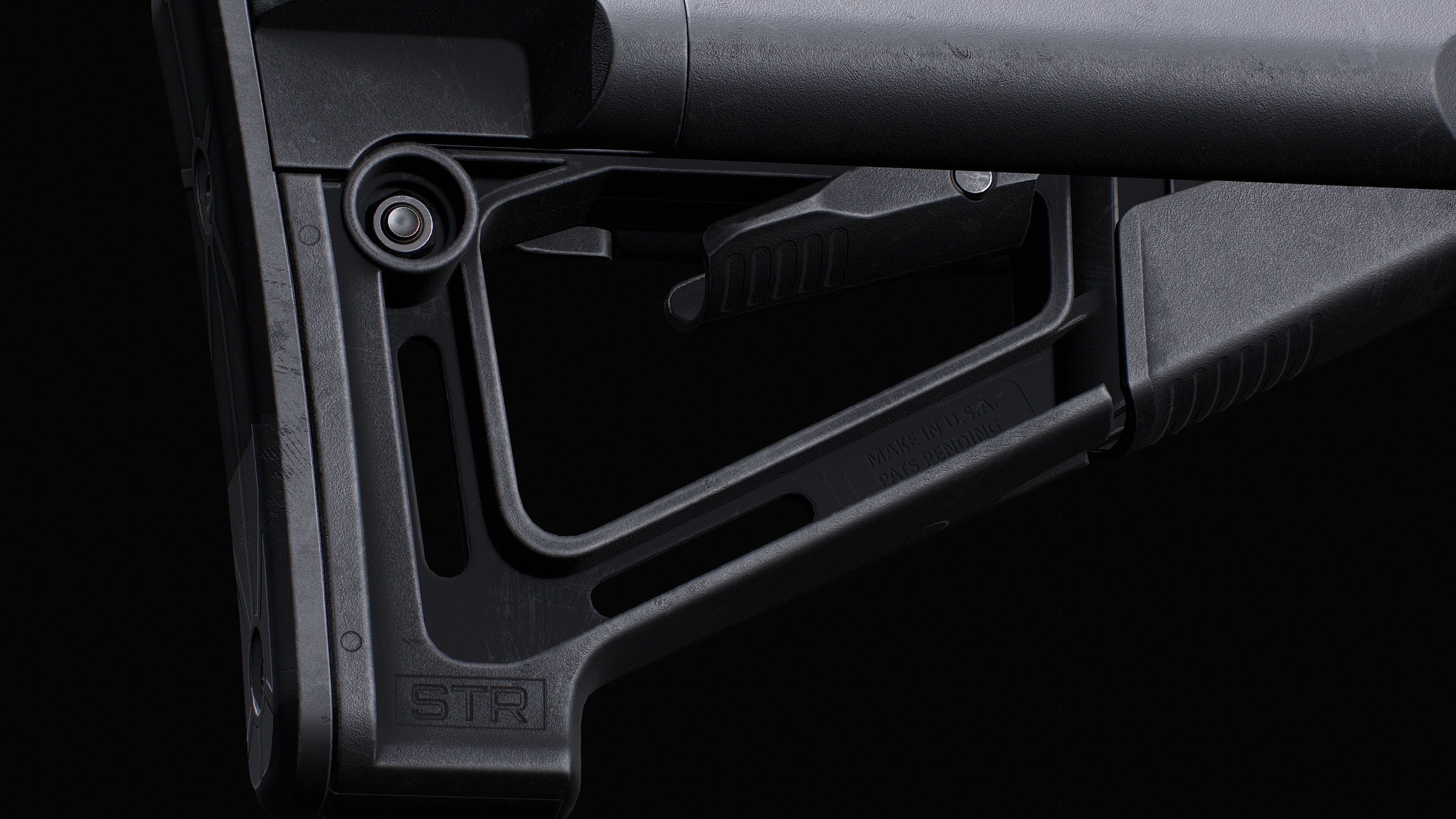 3D model STR Carbine Stock VR / AR / low-poly | CGTrader