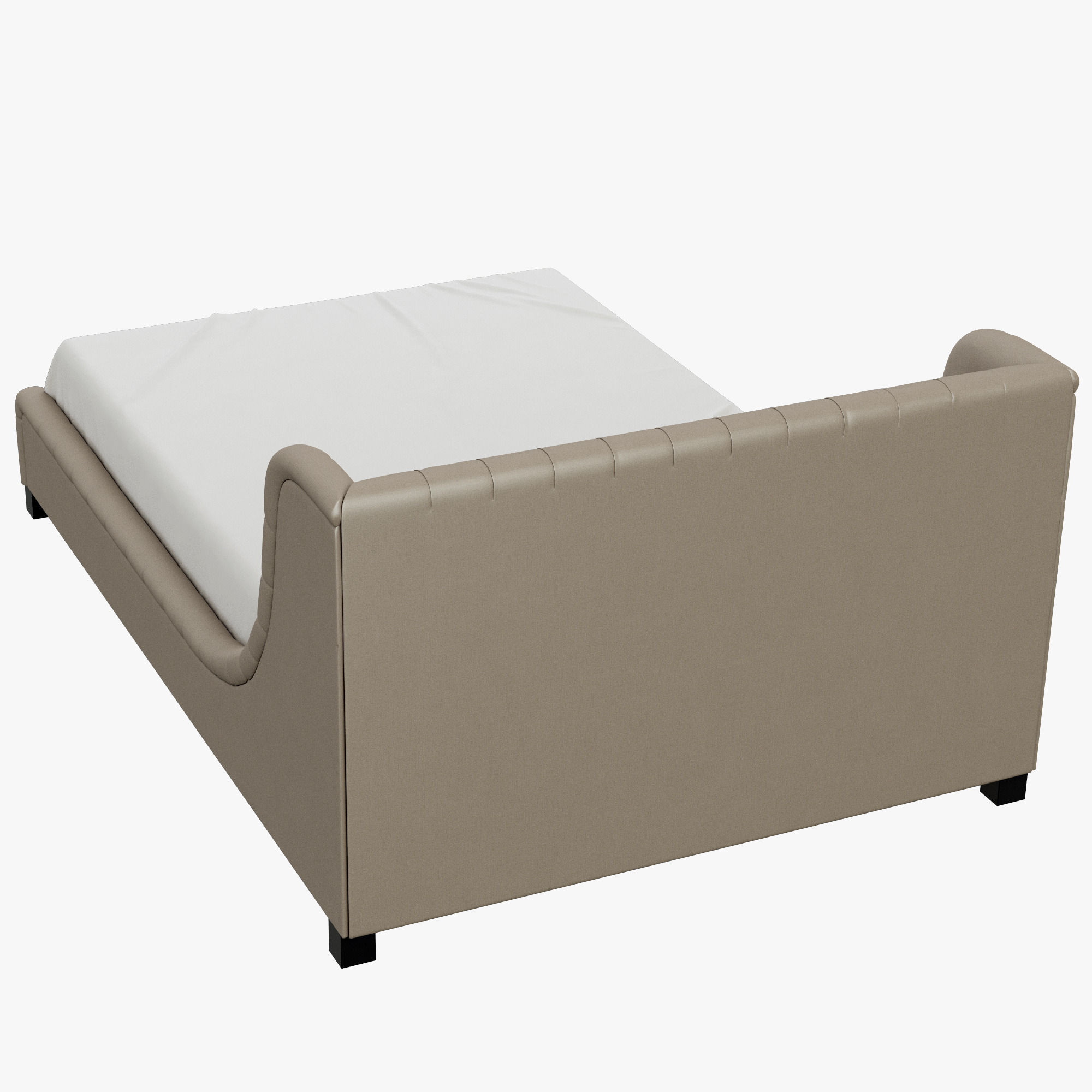 Restoration Hardware Devyn Tufted Upholstered Wing Bed 3D model | CGTrader