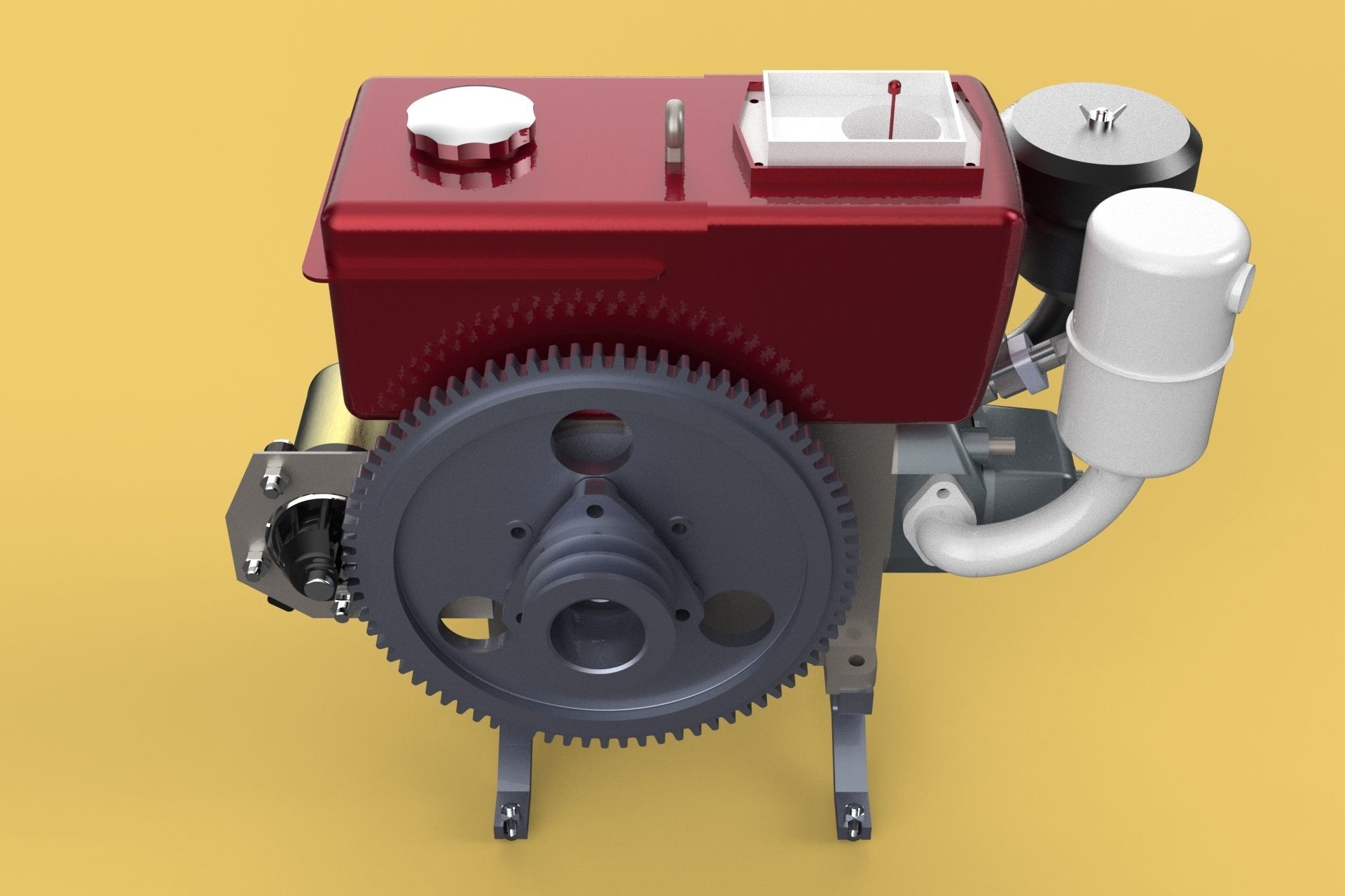 DIESEL ENGINE MACHINE DONGFENG 3D model | CGTrader