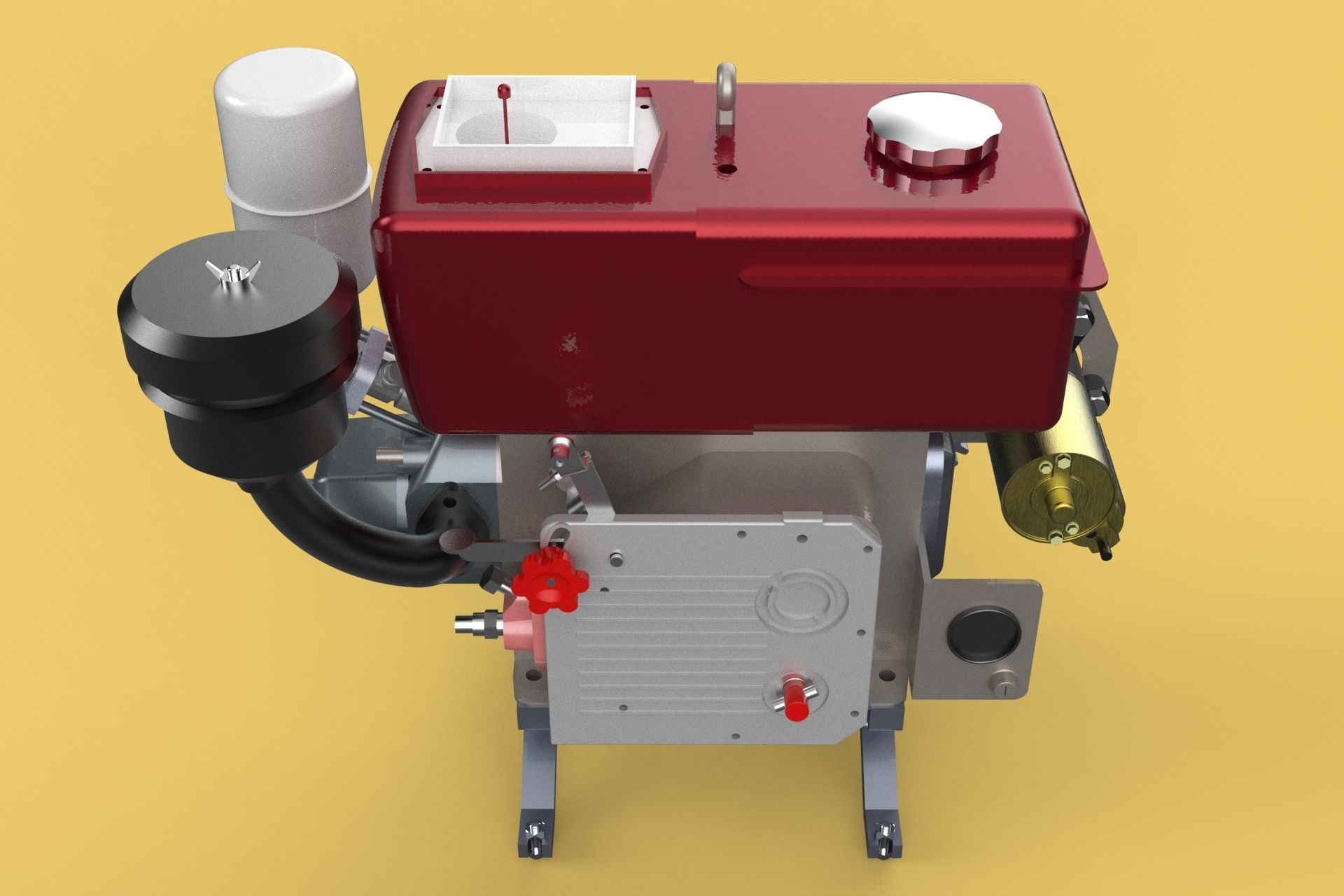 DIESEL ENGINE MACHINE DONGFENG 3D model | CGTrader