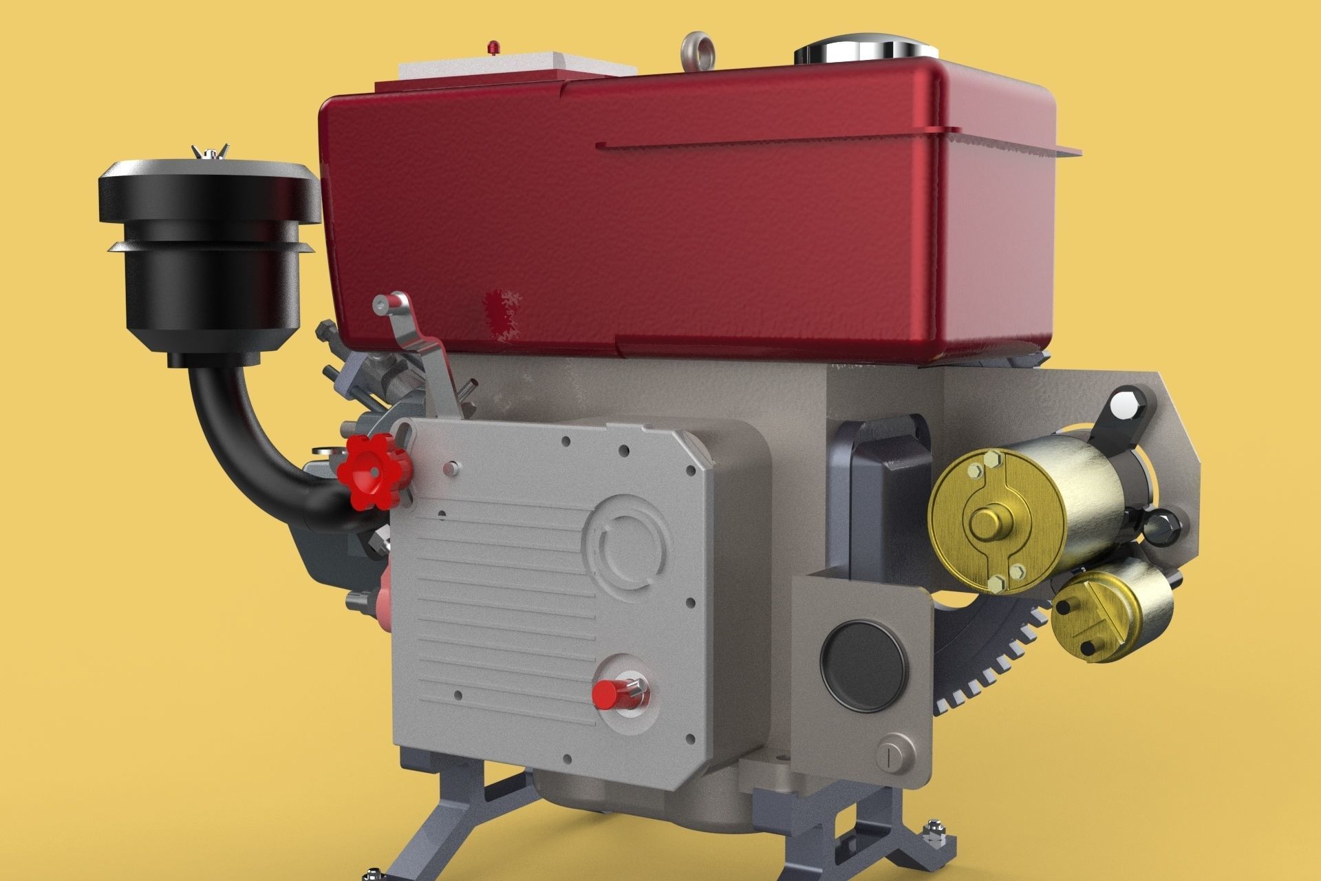 DIESEL ENGINE MACHINE DONGFENG 3D model | CGTrader