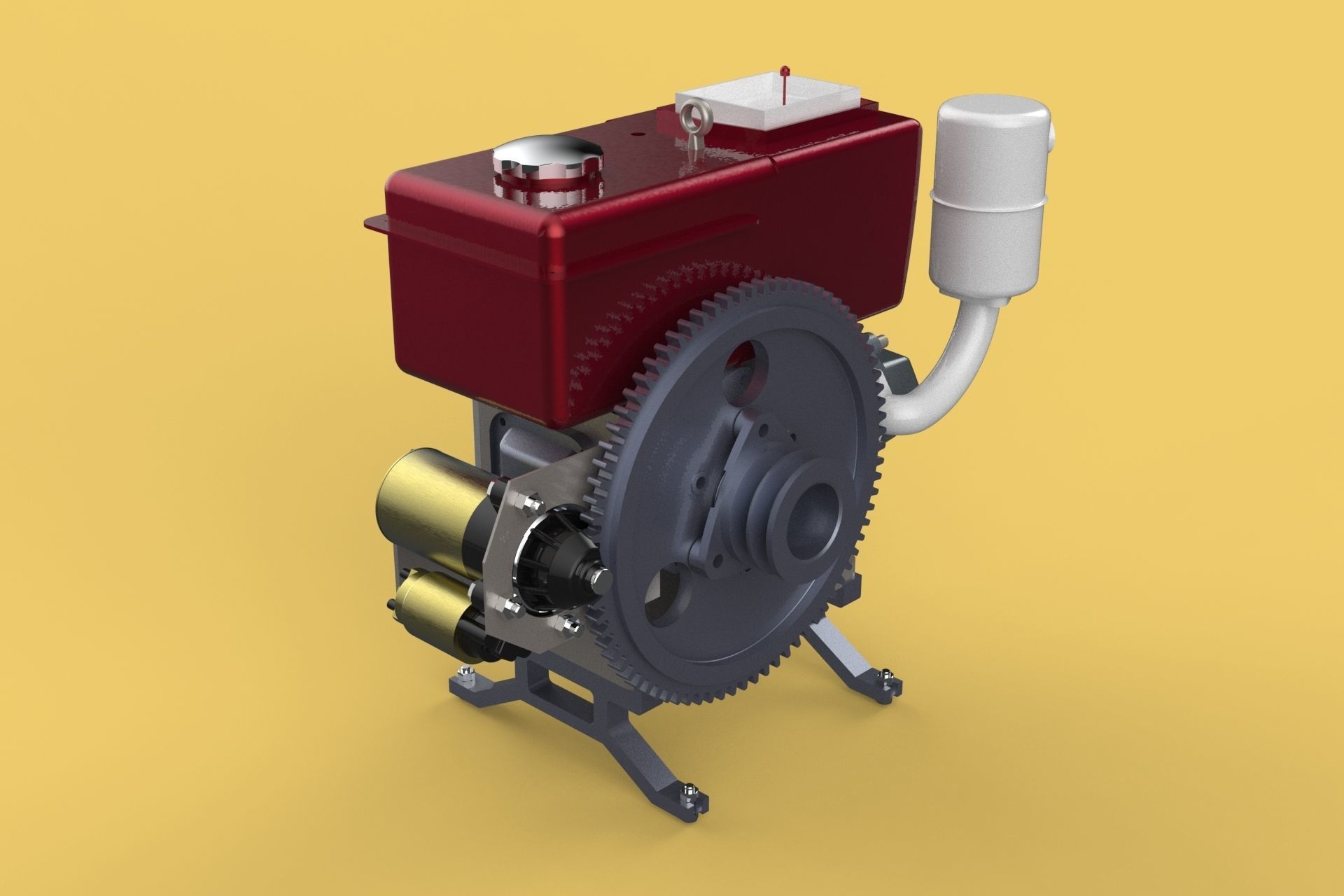 DIESEL ENGINE MACHINE DONGFENG 3D model | CGTrader