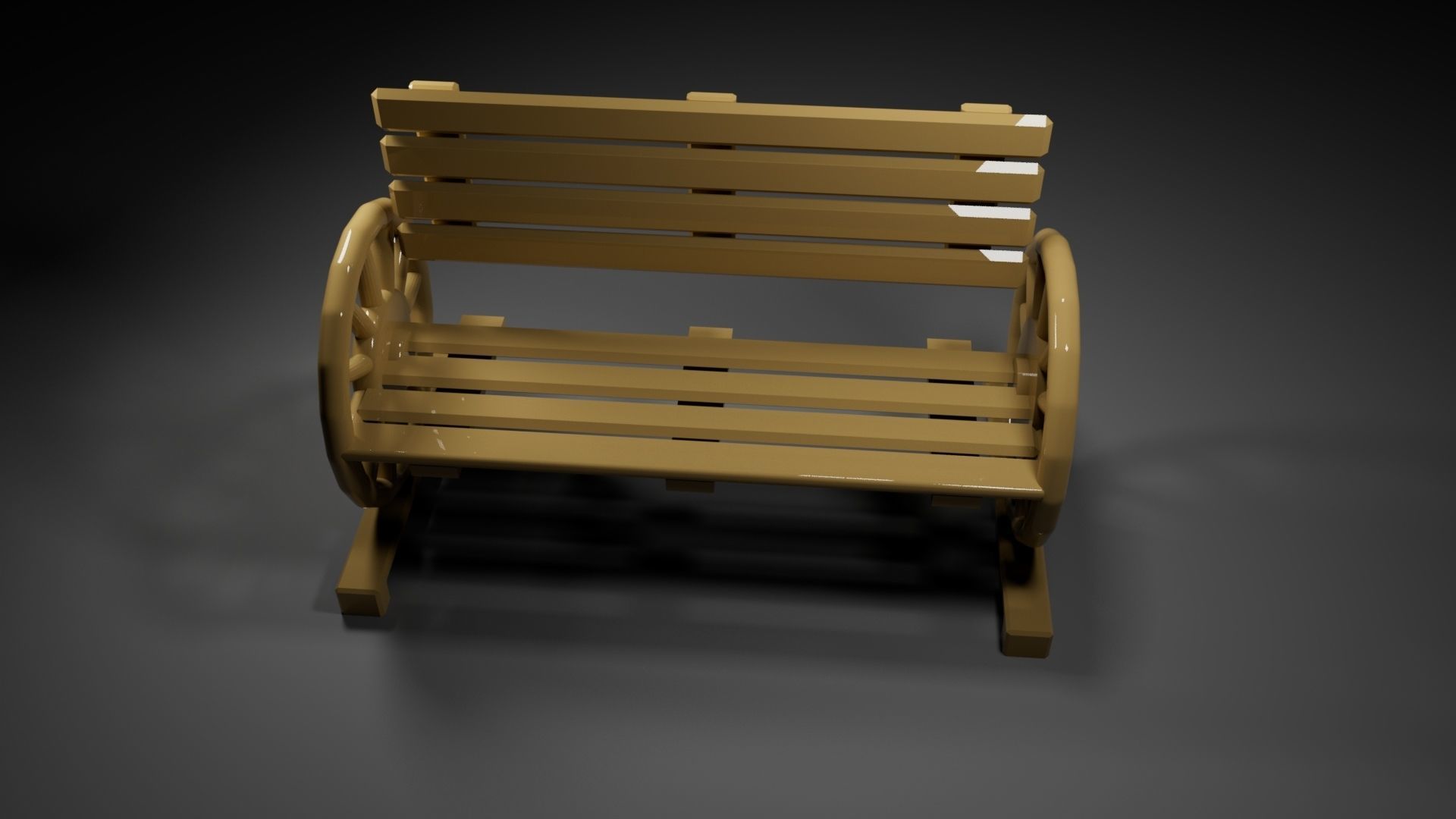 Elegant 3D Bench Model - Low Poly Design free VR / AR / low-poly 3D ...