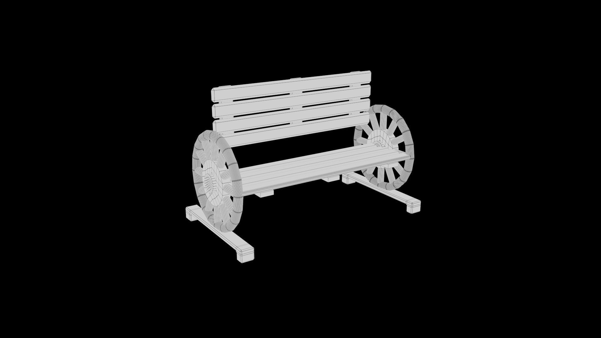 Elegant 3D Bench Model - Low Poly Design free VR / AR / low-poly 3D ...