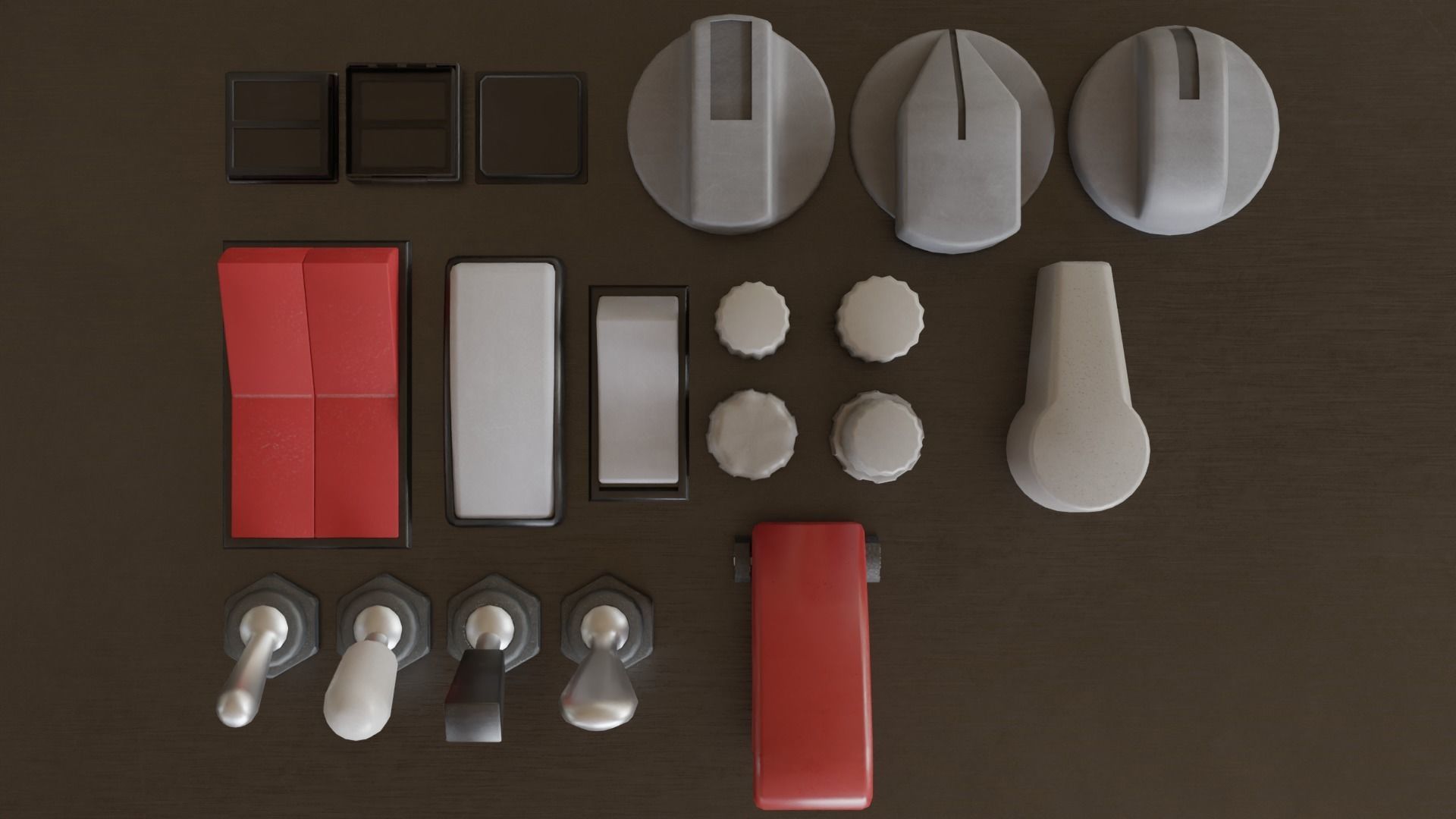 3D model Airplane cockpit buttons VR / AR / low-poly | CGTrader