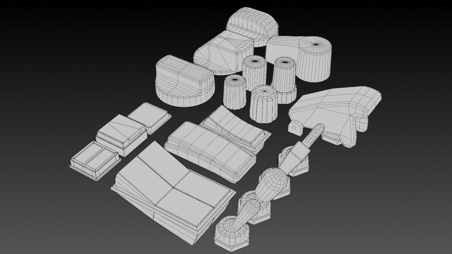 3D model Airplane cockpit buttons VR / AR / low-poly | CGTrader