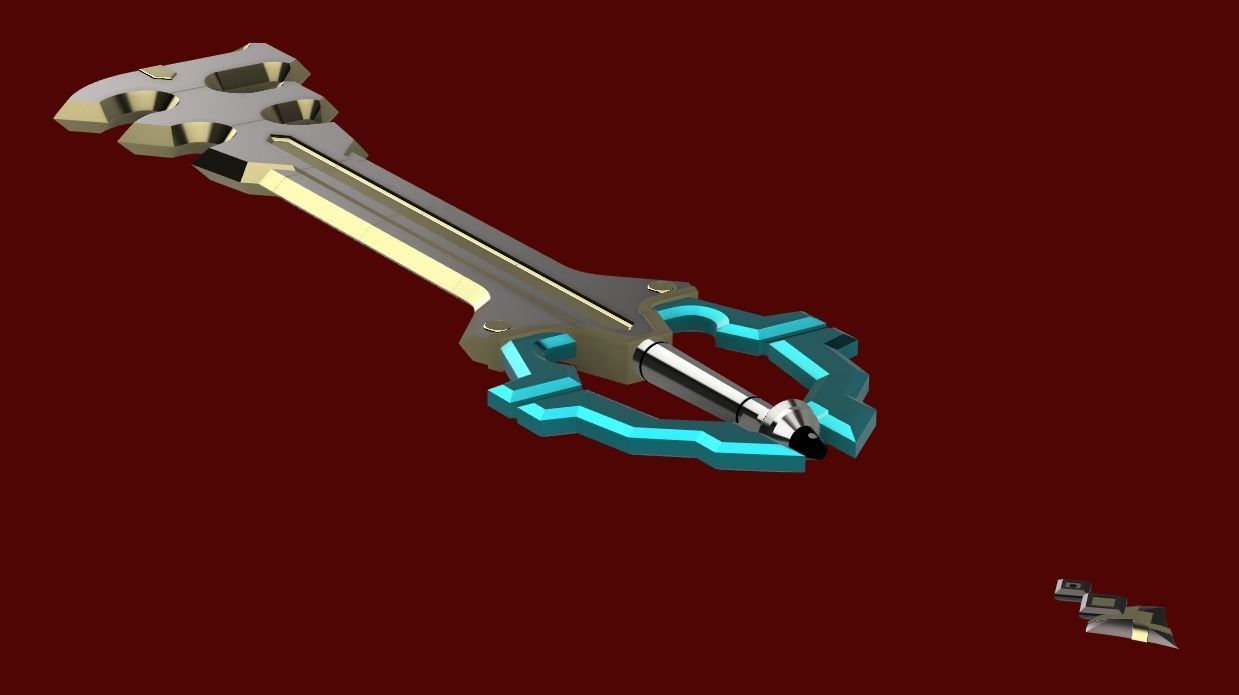 Kingdom Hearts Birth by Sleep - Terra Earthshaker keyblade 3D model 3D ...