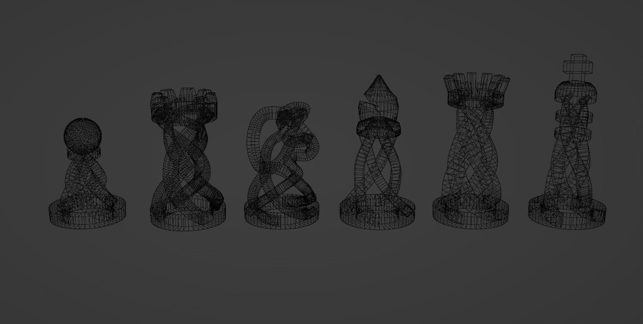 Modern 3d printable chess figures 3D model 3D printable | CGTrader