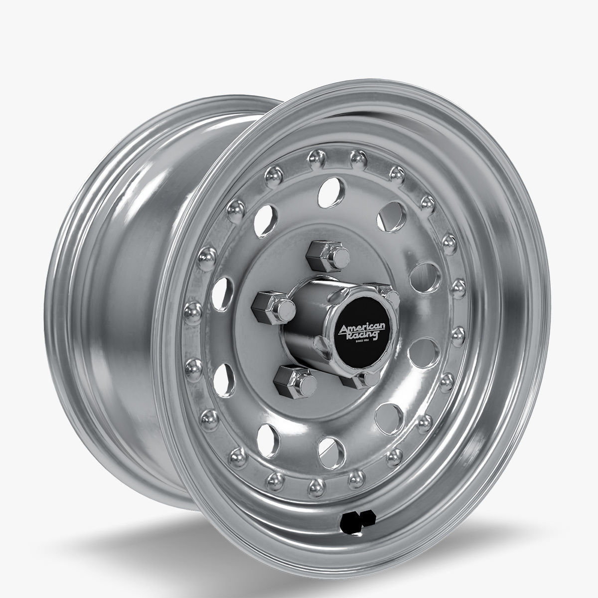 3D model American Racing Outlaw II Wheel Natural 5Lug 19651973 VR / AR ...
