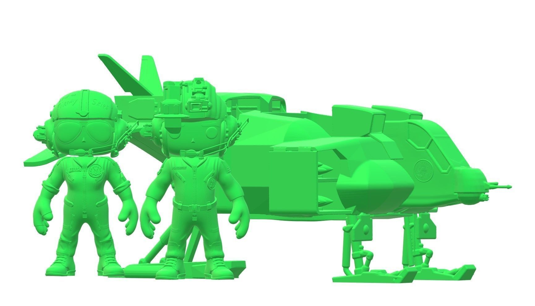 3D Print Model Funko UD-4 Aliens Pilot Colonial Marine USCM 01 3D model ...