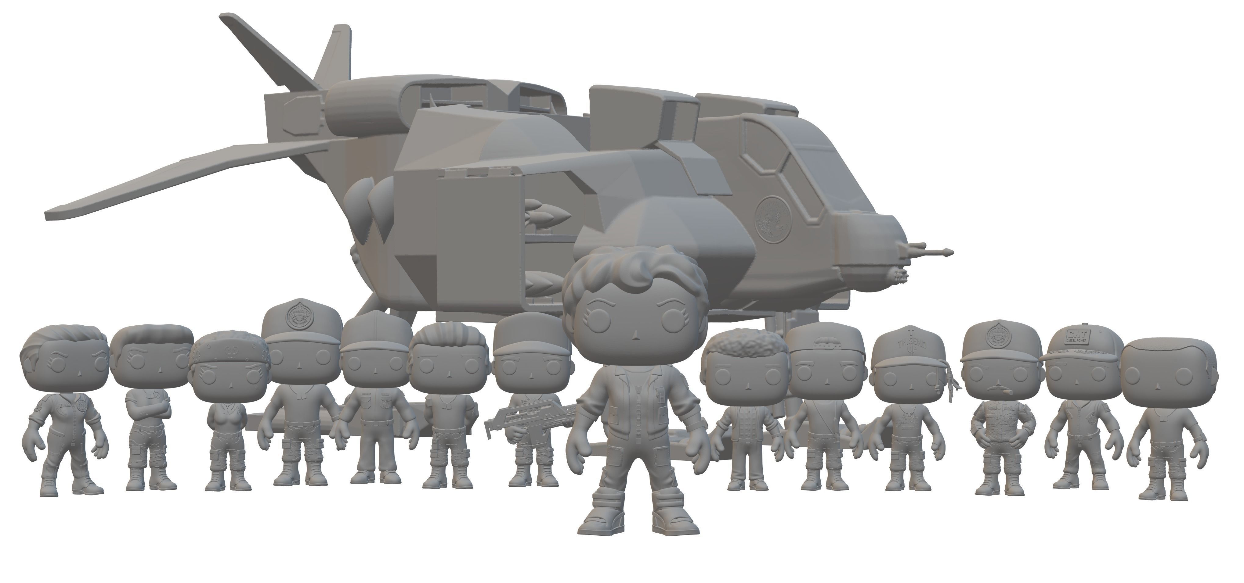 3D Print Model All Funko briefing Aliens Colonial Marine USCM 3D model 3D printable | CGTrader