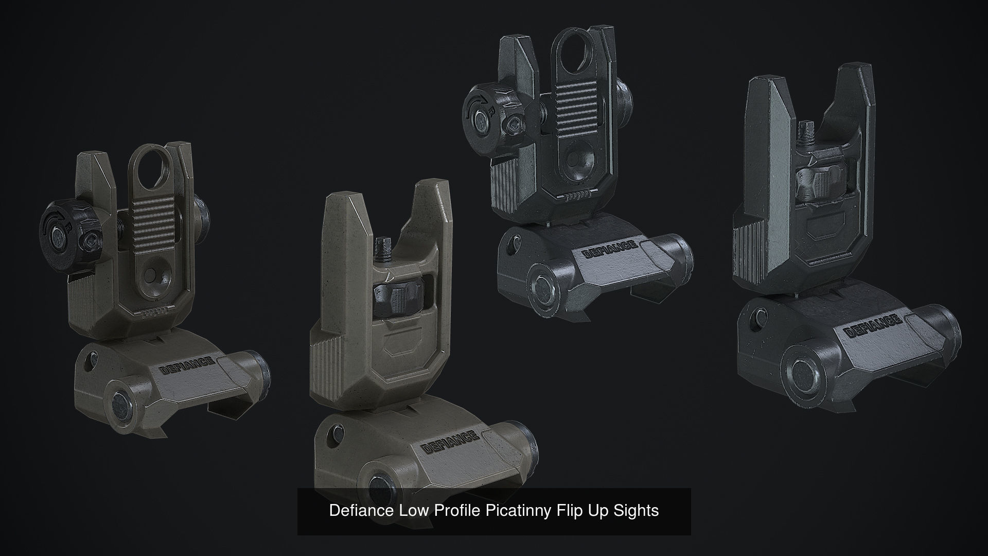 3D Model Collection PBR Rear Sight VR / AR / low-poly | CGTrader
