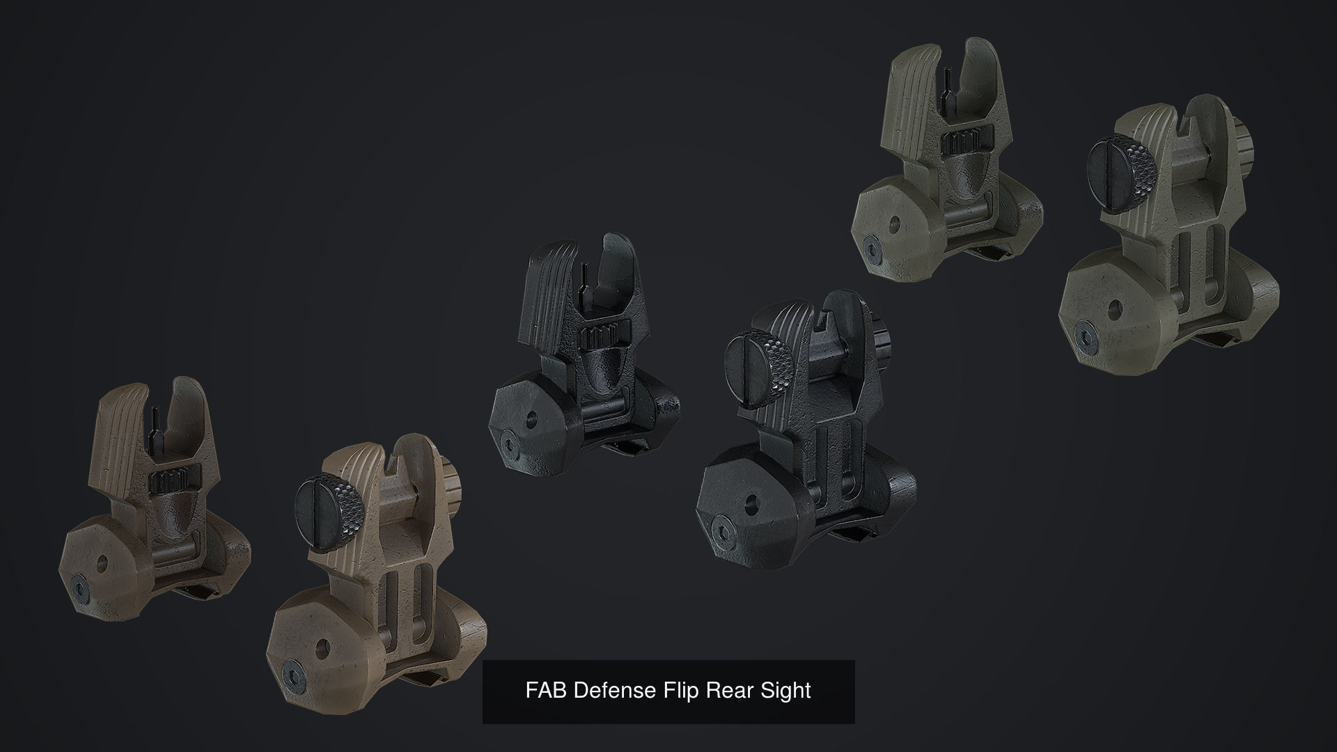 3D Model Collection PBR Rear Sight VR / AR / low-poly | CGTrader
