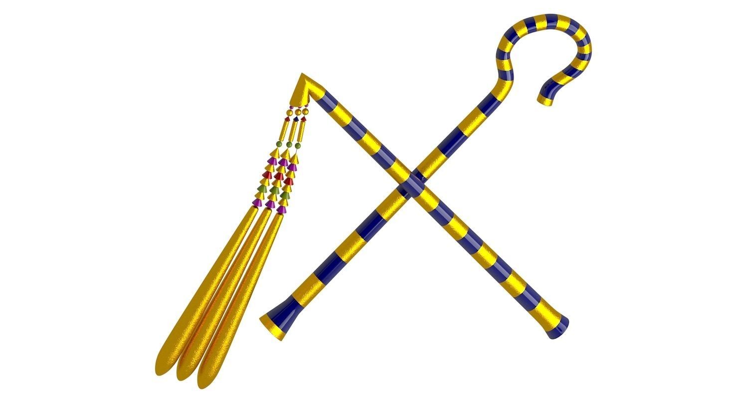Egyptian Heka and Nekhakha Sceptres 3D model | CGTrader