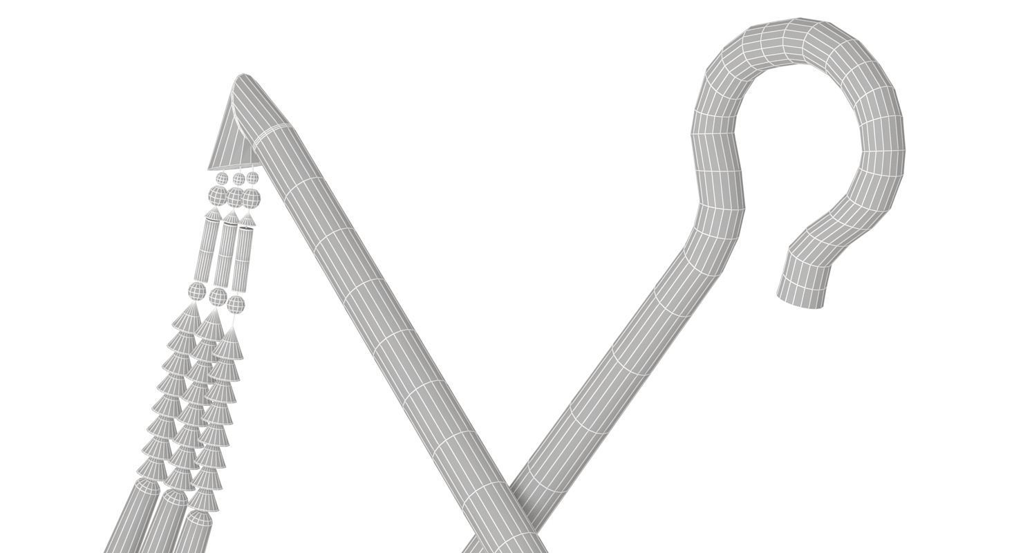 Egyptian Heka and Nekhakha Sceptres 3D model | CGTrader