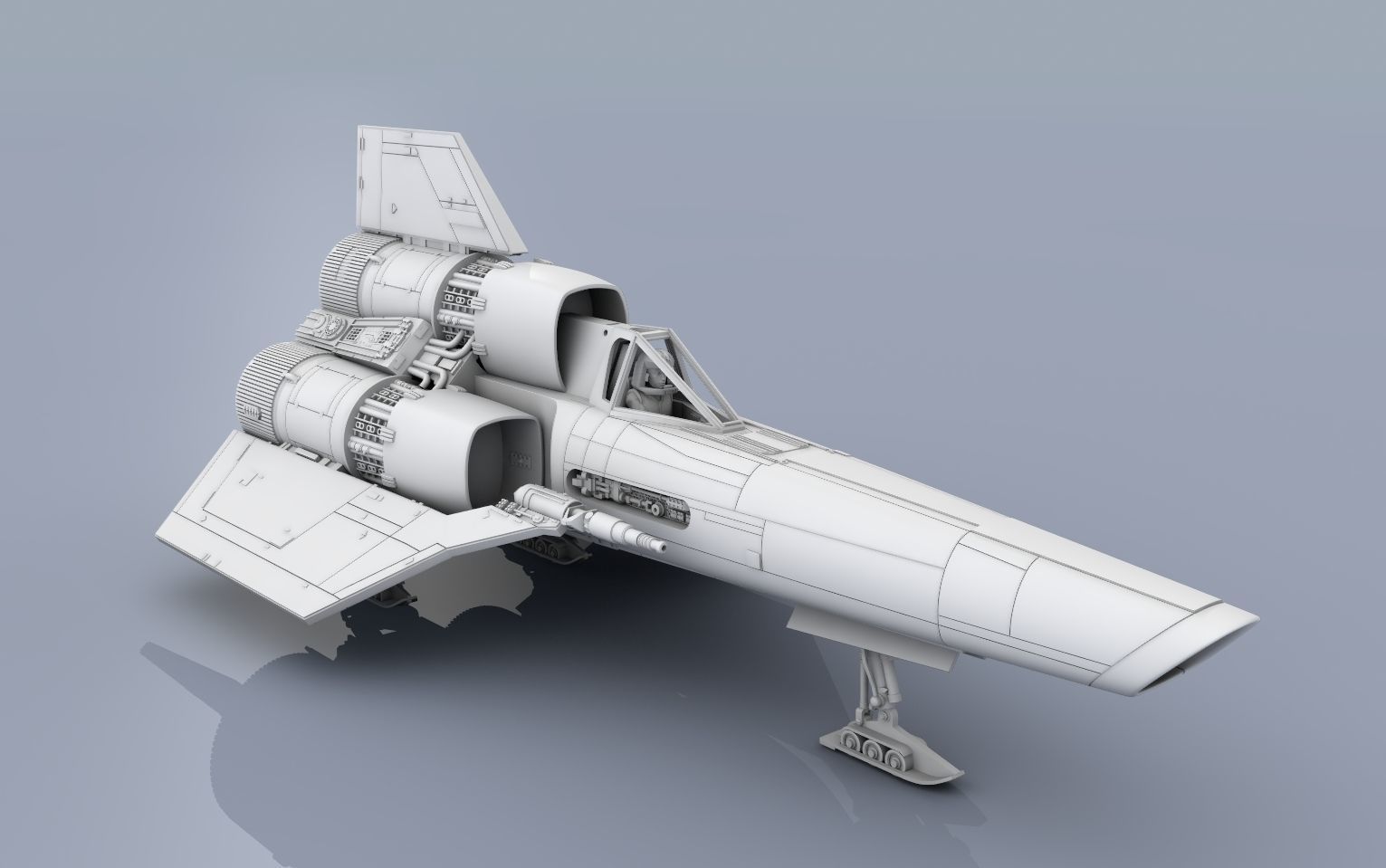 Original BattleStar Galactica Colonial Viper 1-24 scale 3D model 3D ...