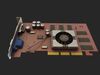 3D model Vga gpu agp video card red circuit board retro style game ...