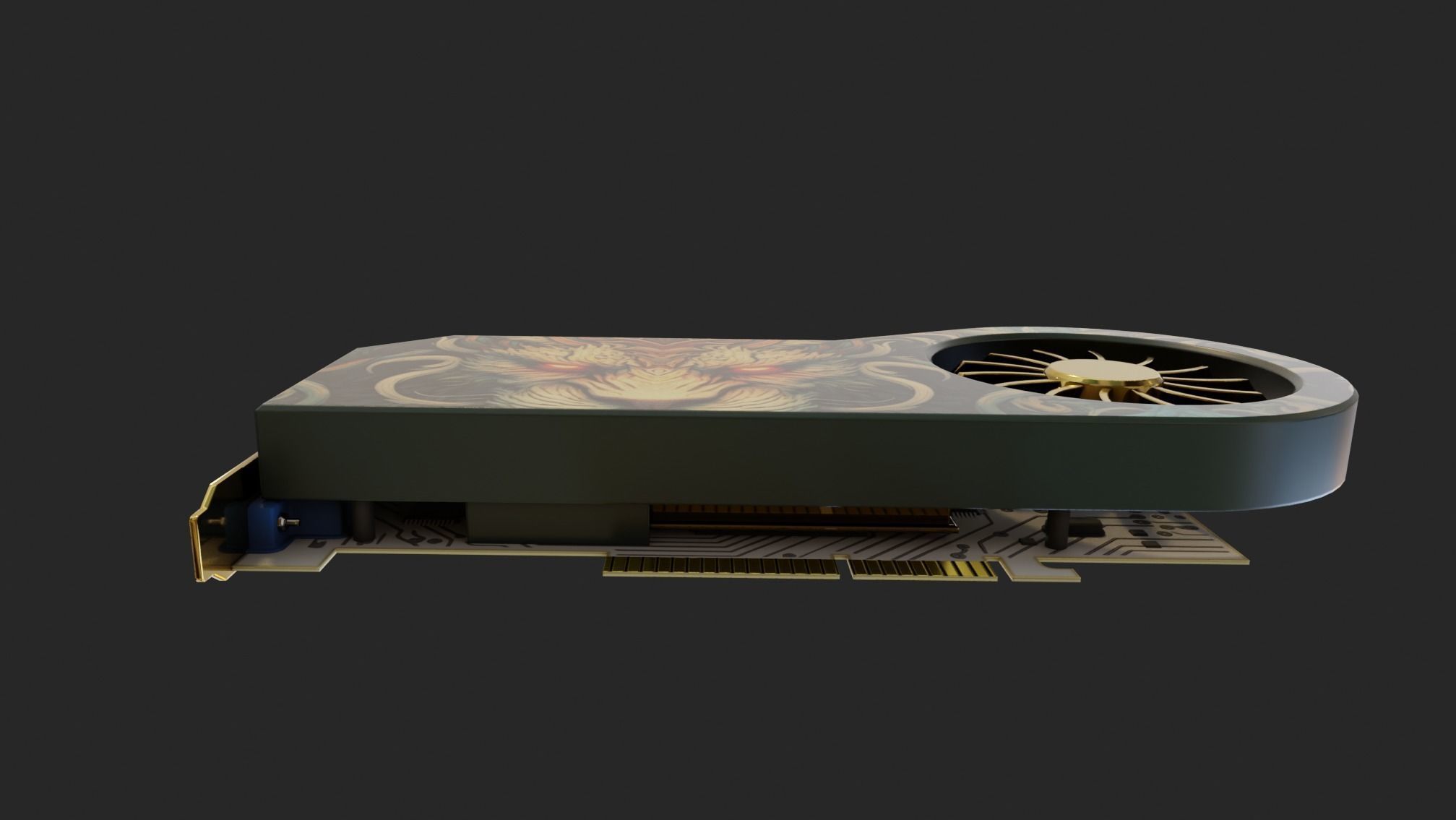 3D model beast vga gpu video card theme graphics card computer part VR ...