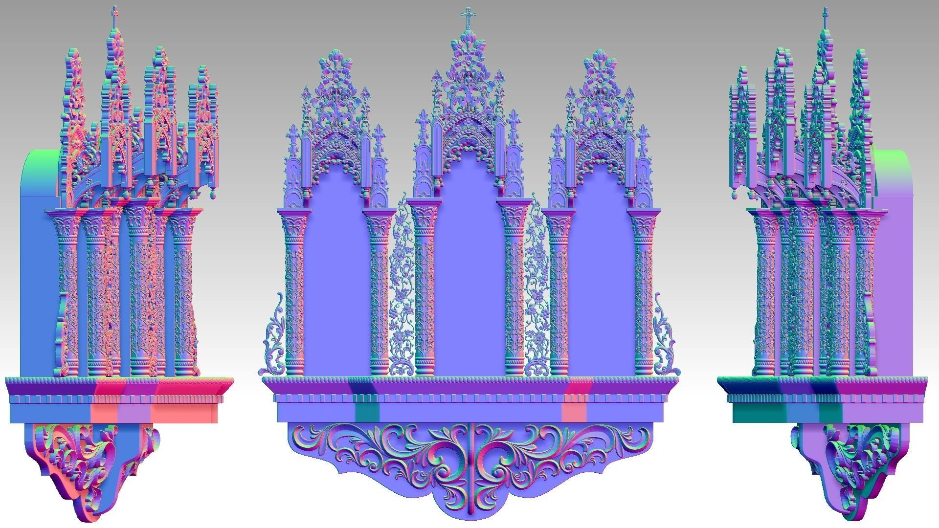 Catholic Altar V3 3D model 3D printable | CGTrader