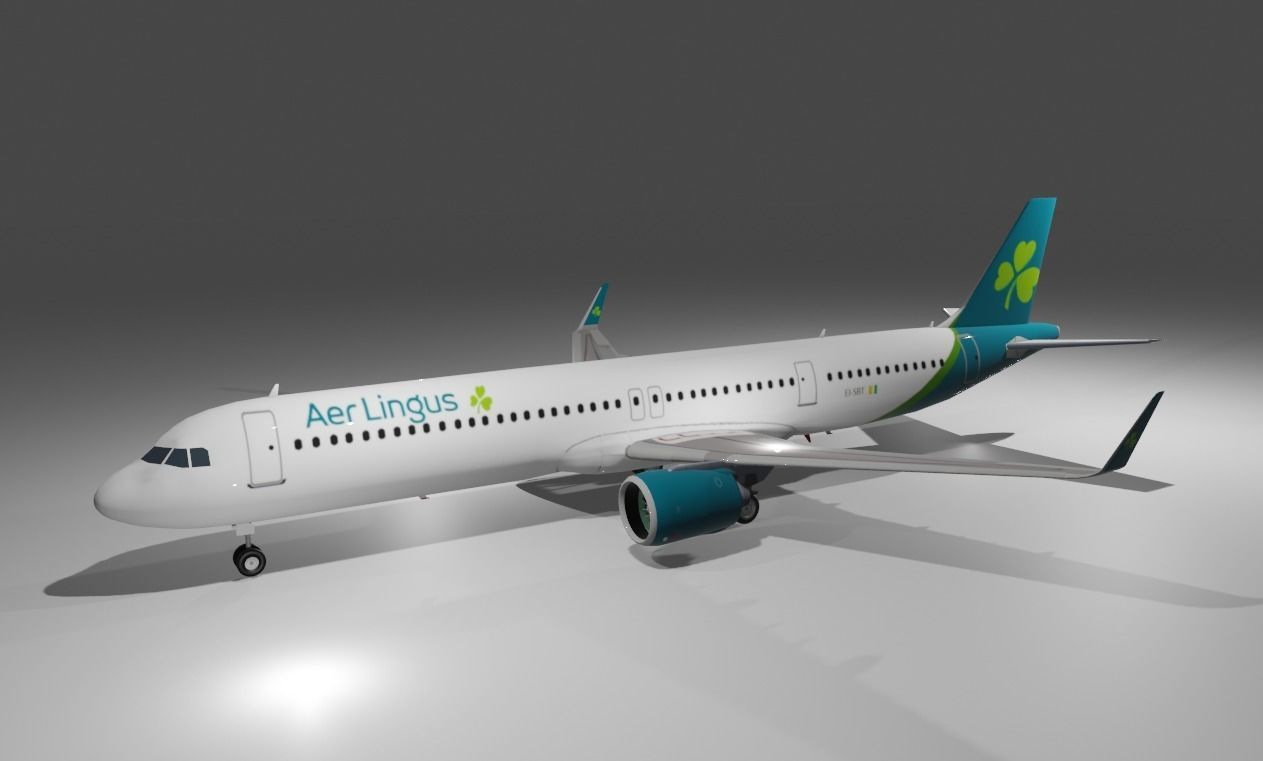 3D model Aer Lingus a321neo 3D Model VR / AR / low-poly | CGTrader