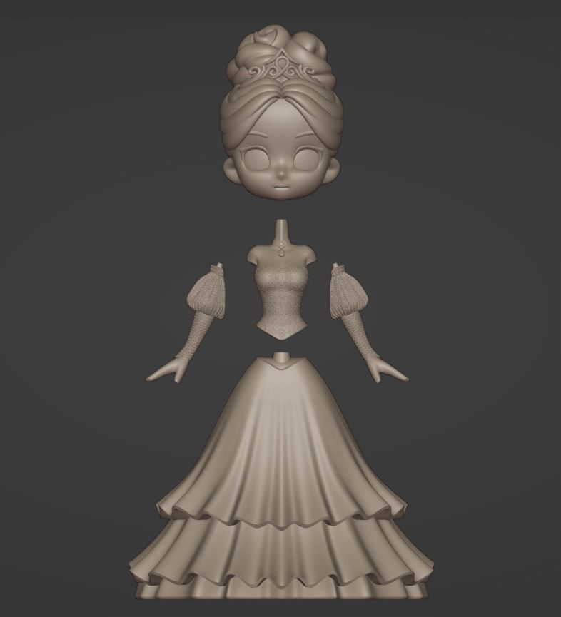 Doll Princess 3D model 3D printable | CGTrader