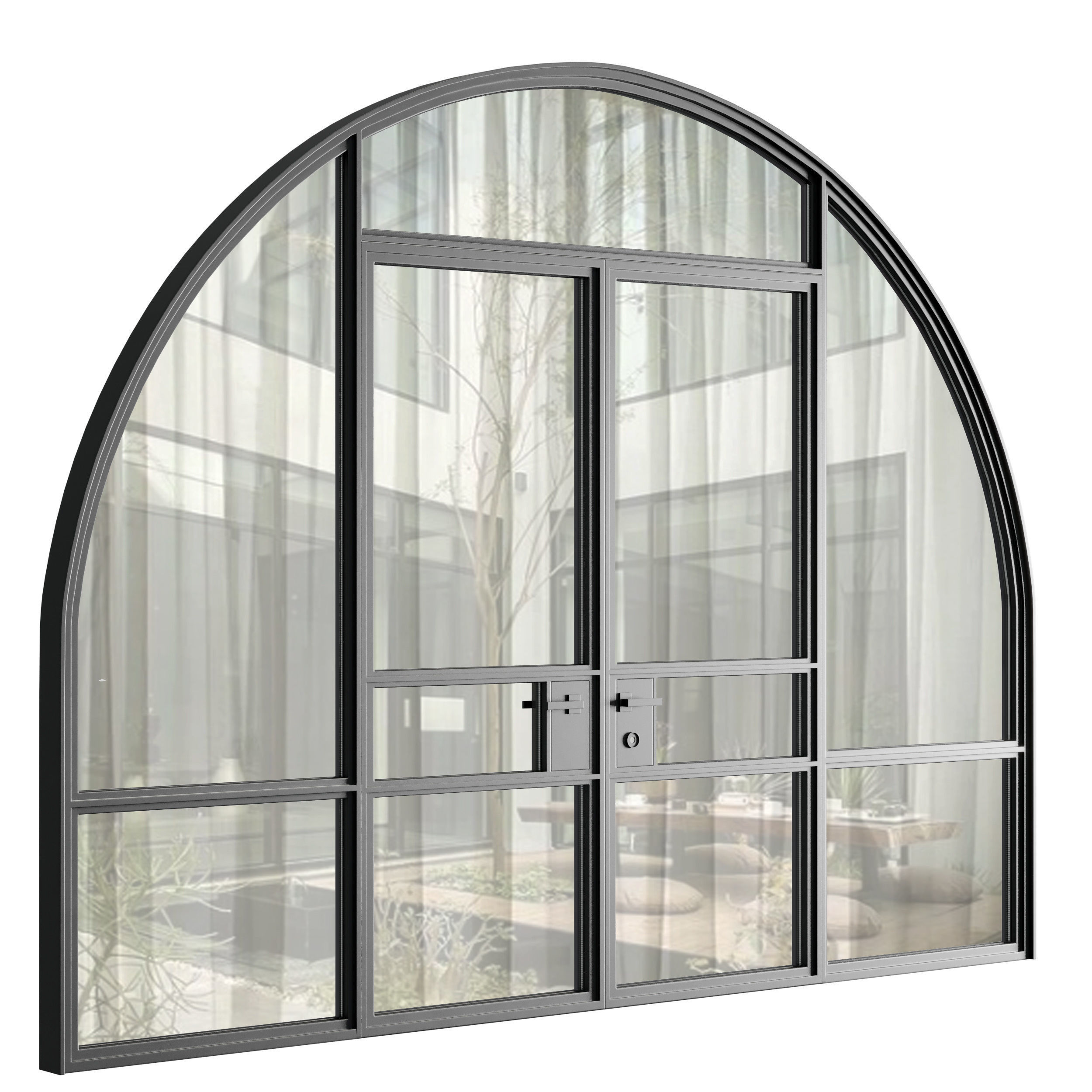 3D model Arched window and entrance door produced by European Window VR ...