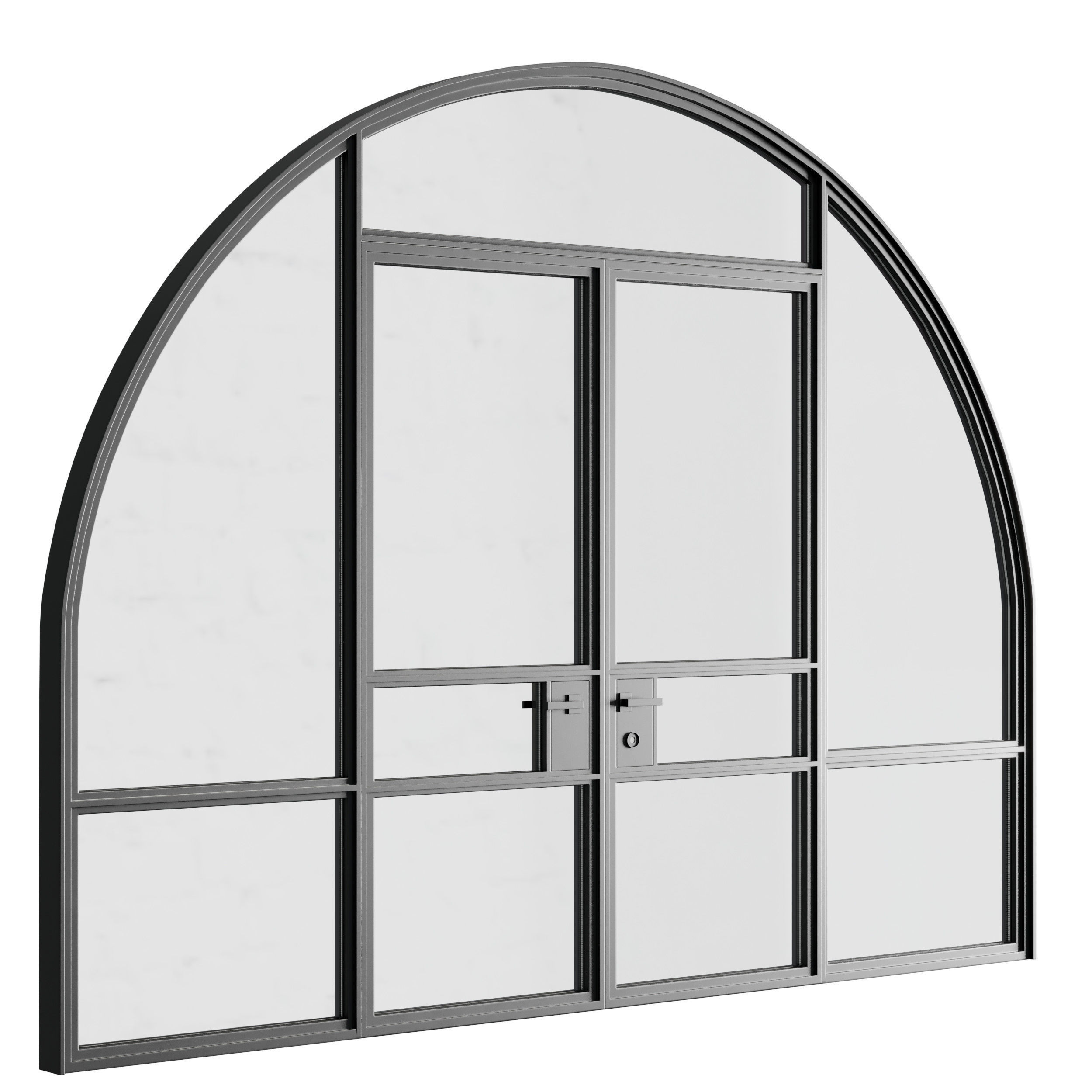 3D model Arched window and entrance door produced by European Window VR ...