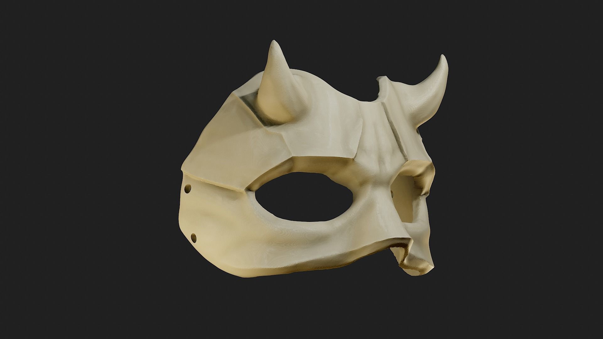 Oni Mask 12 Half Demon Face 3D model 3D printable | CGTrader