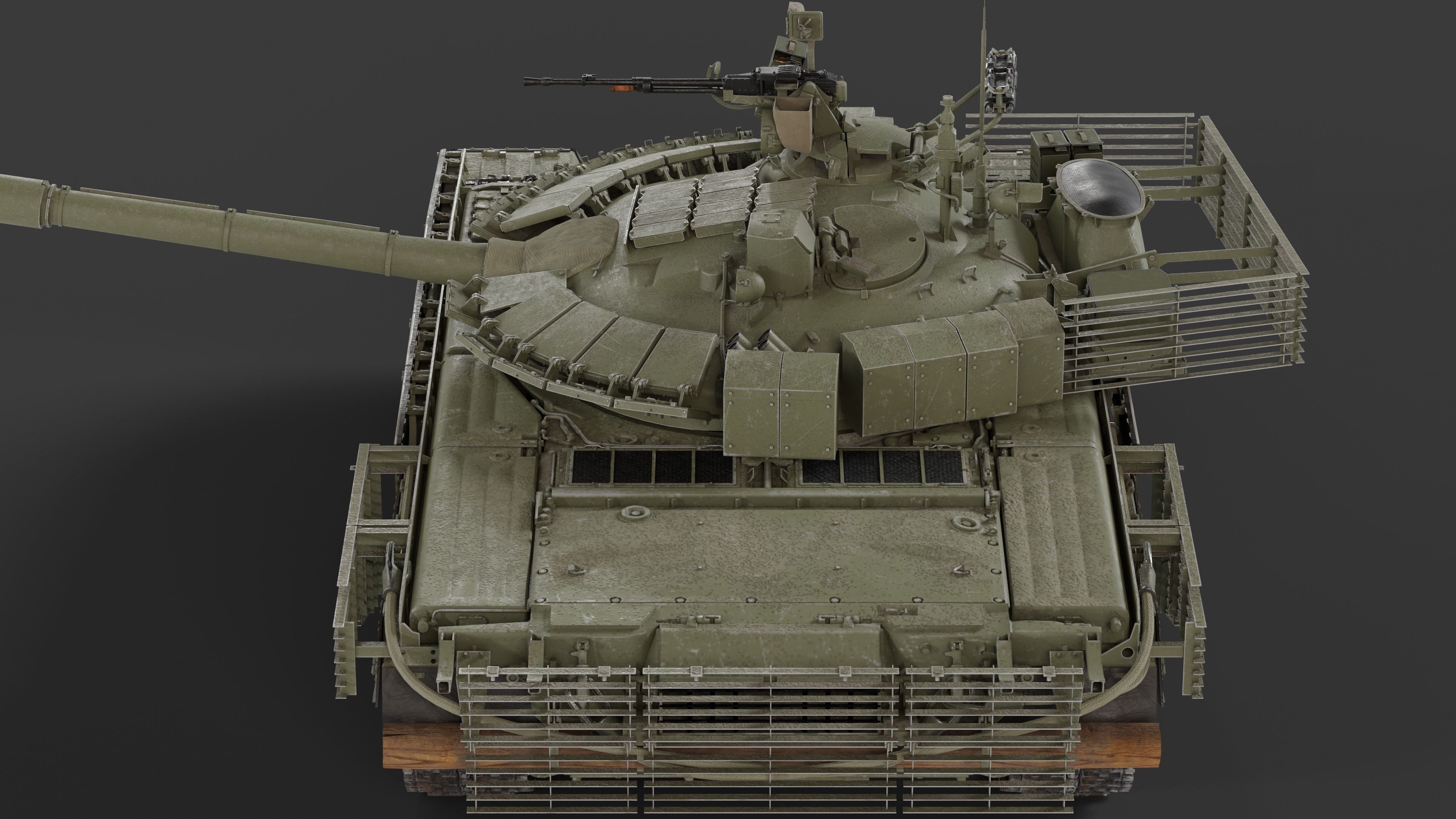 T-80BVM Russian MBT 3D model animated rigged | CGTrader