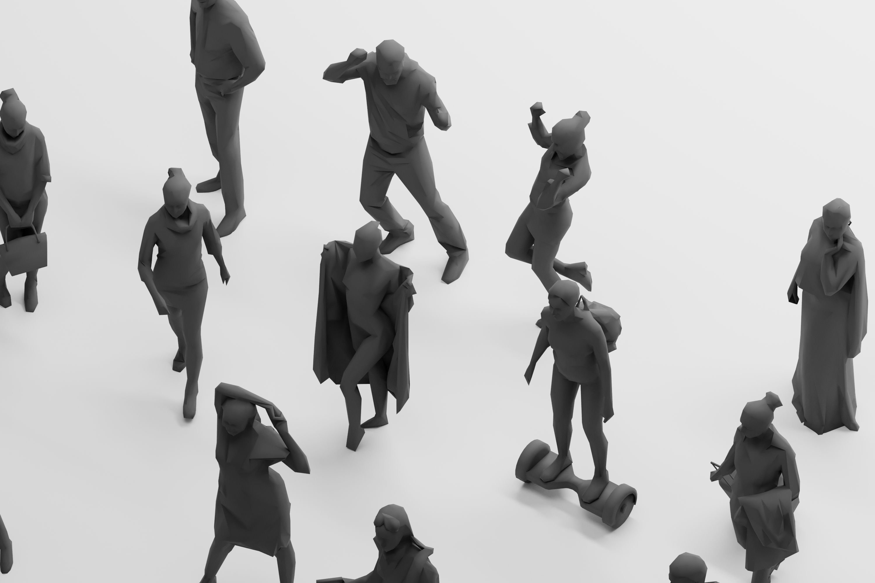 3D model Low Poly People Pack - 30 3d models VR / AR / low-poly | CGTrader