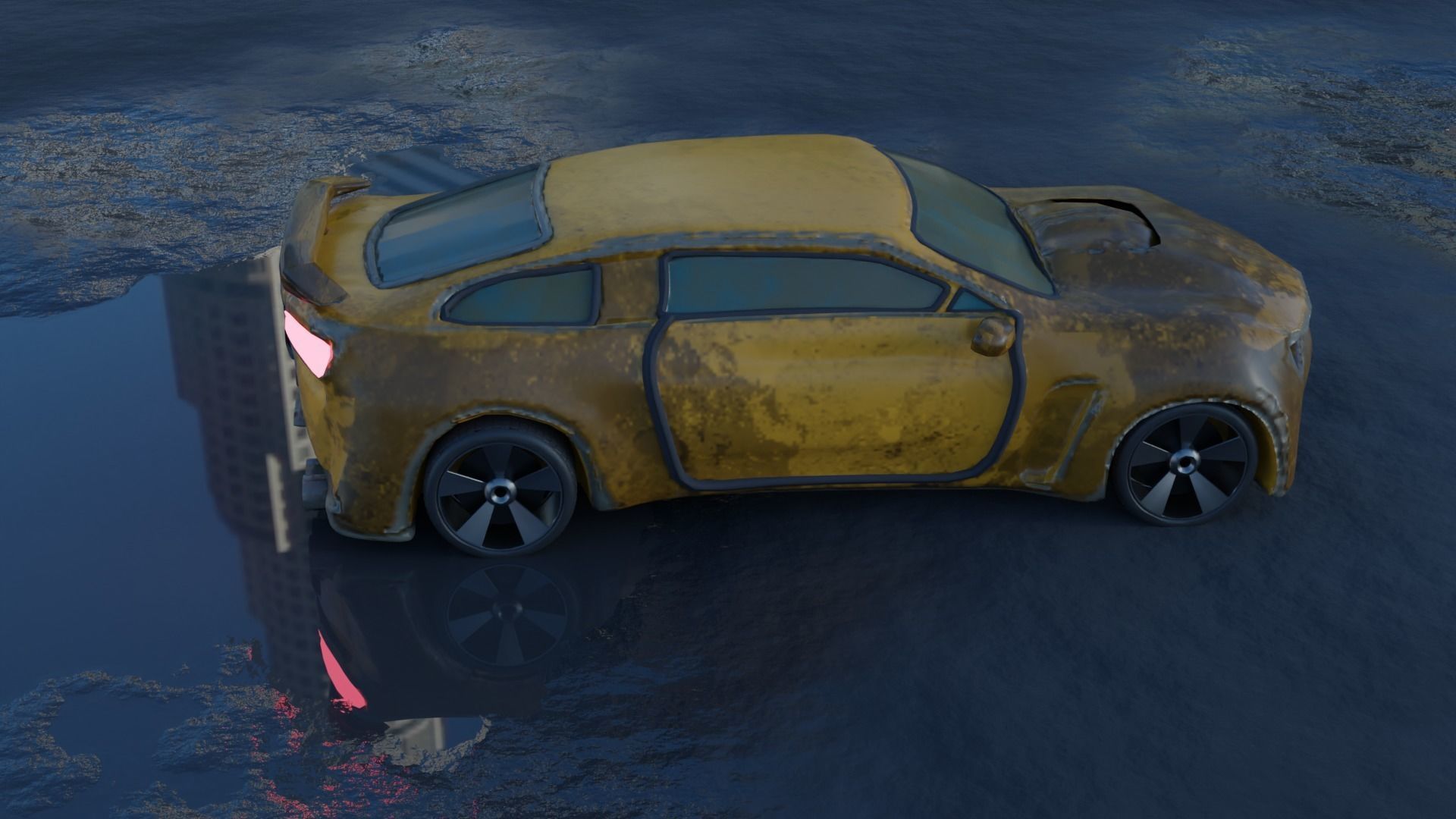 3D model Rusty Race Car-Camaro VR / AR / low-poly | CGTrader