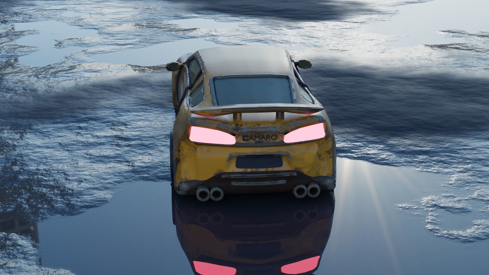 3D model Rusty Race Car-Camaro VR / AR / low-poly | CGTrader