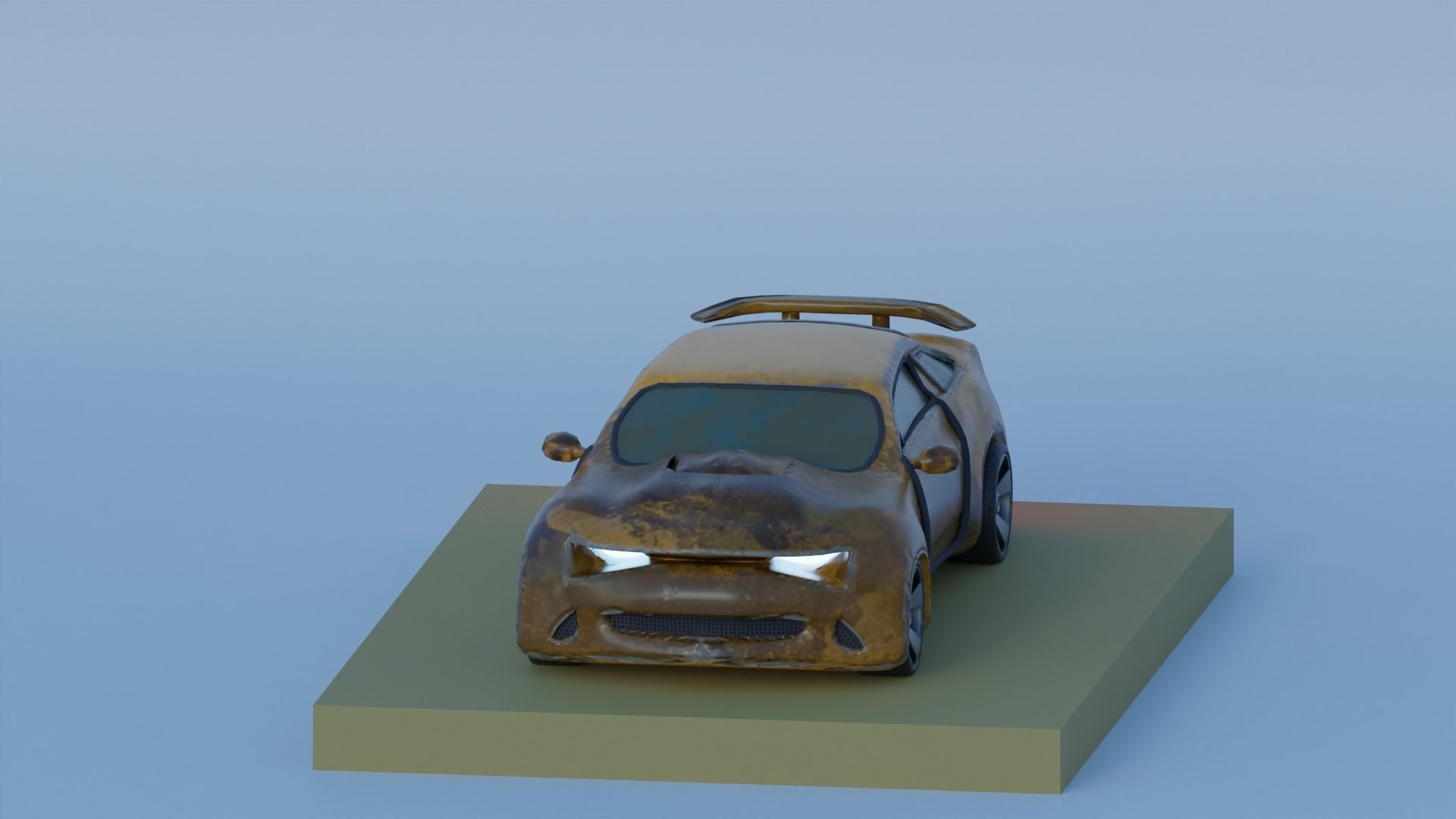 3D model Rusty Race Car-Camaro VR / AR / low-poly | CGTrader