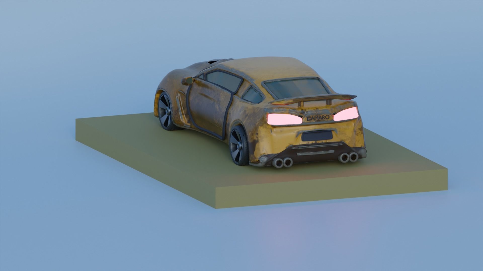 3D model Rusty Race Car-Camaro VR / AR / low-poly | CGTrader