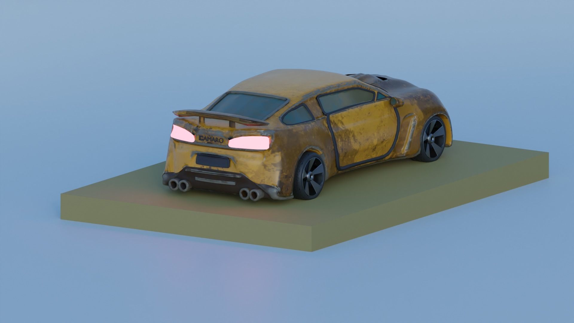 3D model Rusty Race Car-Camaro VR / AR / low-poly | CGTrader