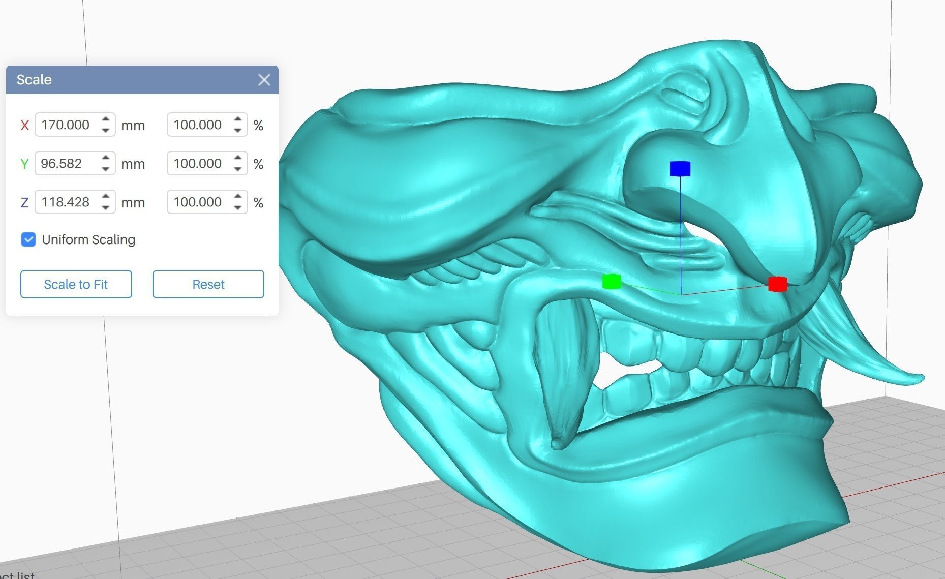 Hannya Samurai Oni Half Mask 3D model 3D printable | CGTrader