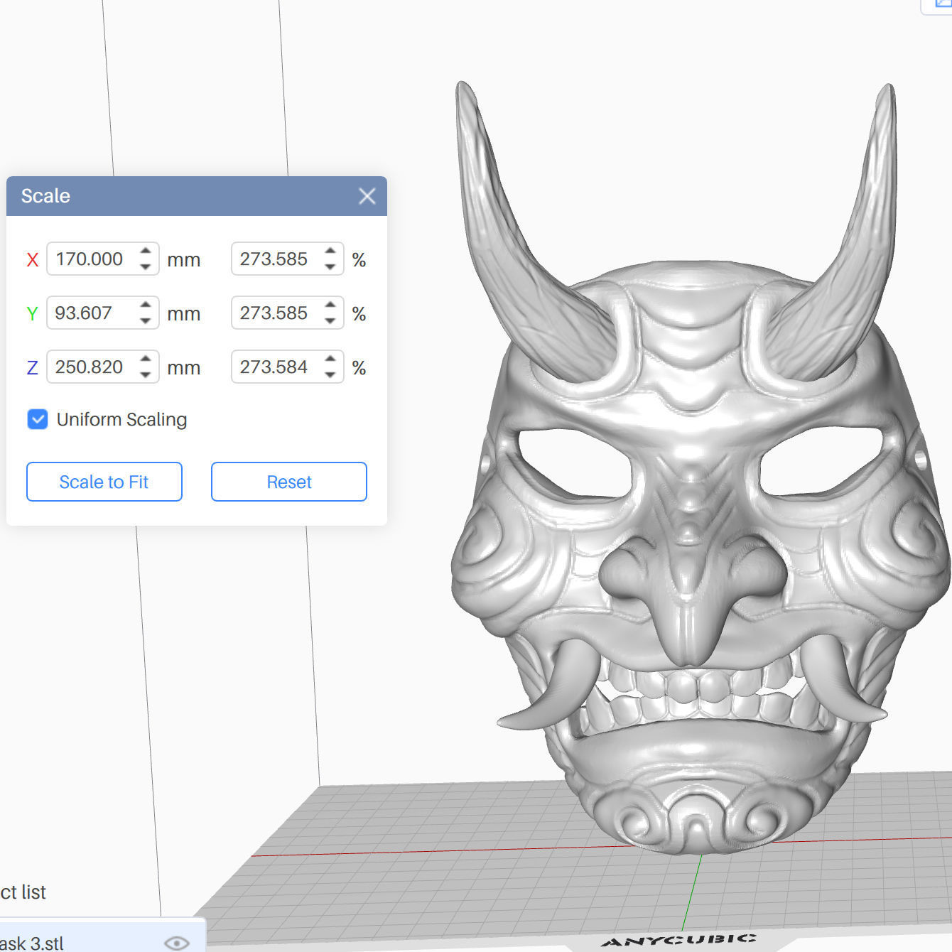 Samurai Oni Mask 3D model 3D printable | CGTrader