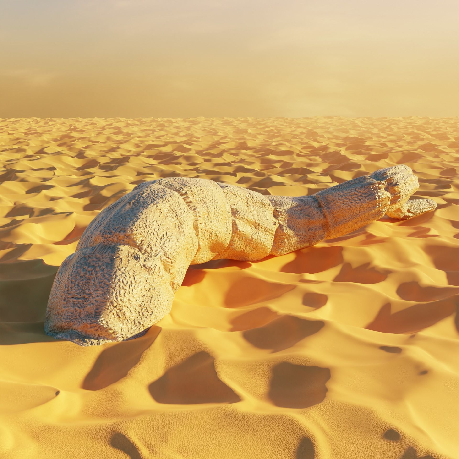 3D model Sand Dunes Worm -Rigged VR / AR / low-poly | CGTrader