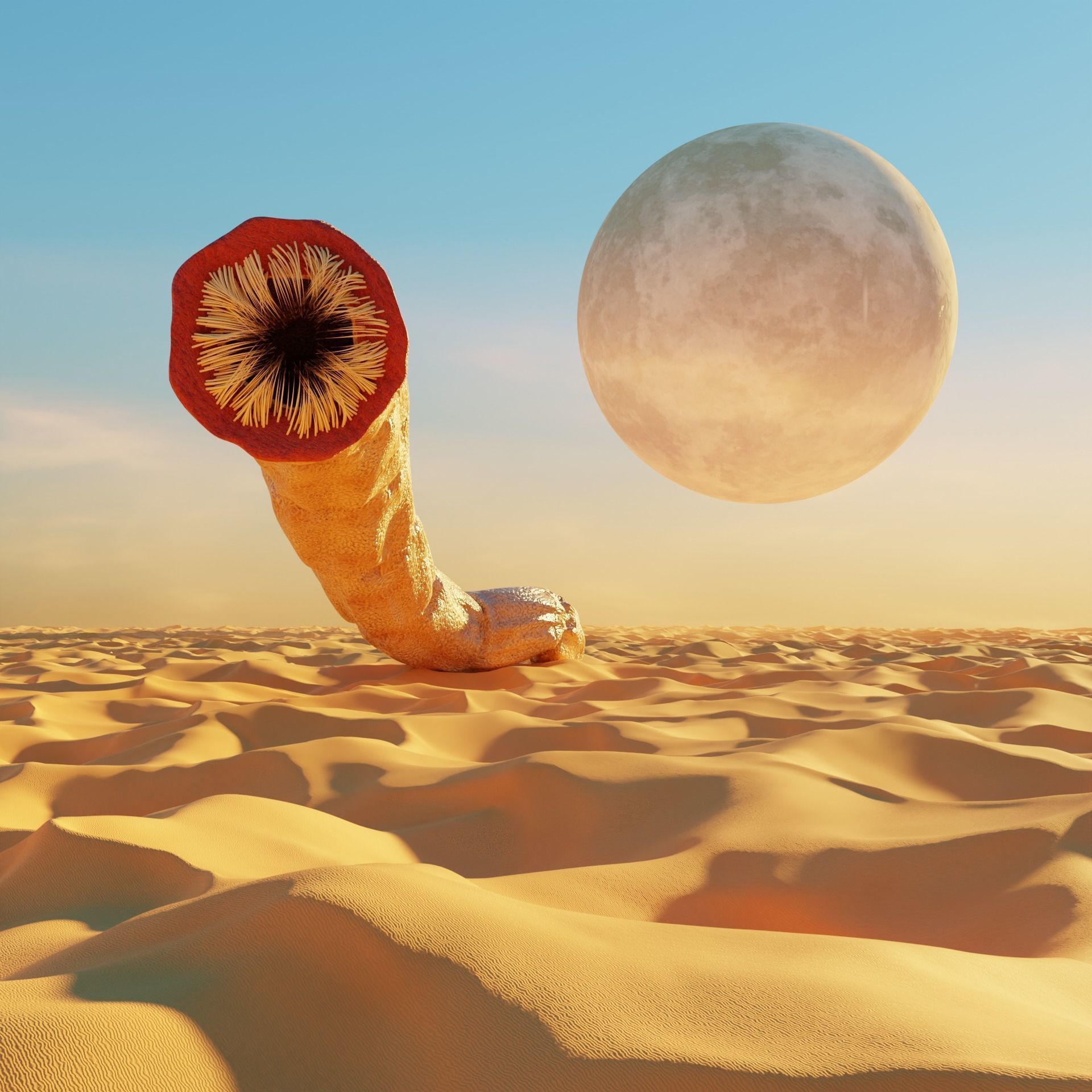 3D model Sand Dunes Worm -Rigged VR / AR / low-poly | CGTrader