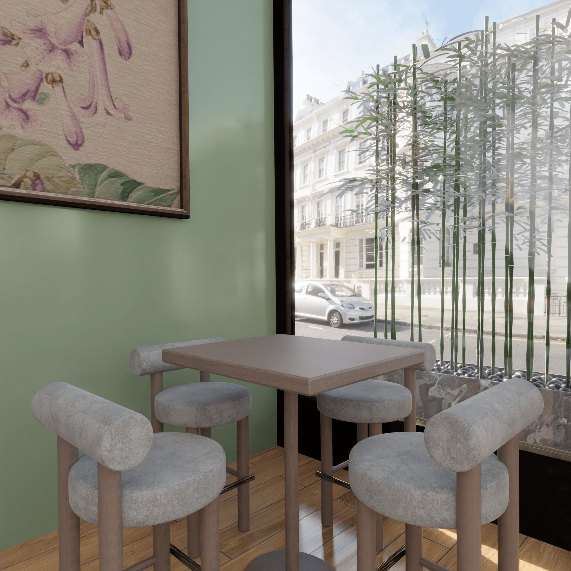 Bamboo Bubble Tea Cafe Blender Scene 3D model | CGTrader