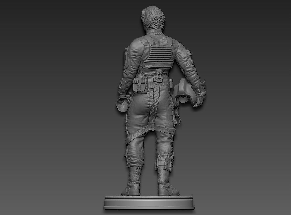 Luke Skywalker pilot V2 3D model 3D printable | CGTrader