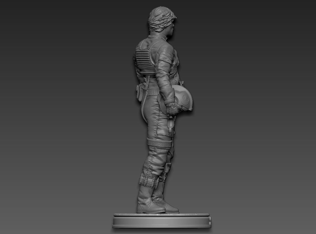 Luke Skywalker pilot V2 3D model 3D printable | CGTrader